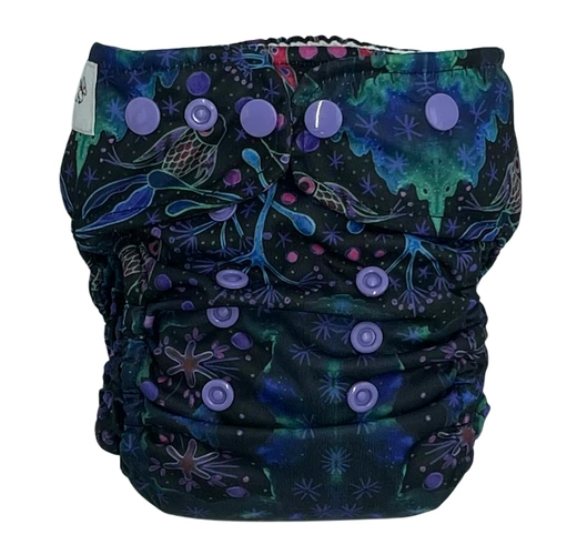 AIO (all in one) Diaper NEON SPLASH | OS 6-15kg / 13-33lb AIO OS | Pupus
